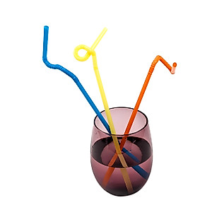 LaMi 75 Super Flex Straws, Plastic Assorted Colors