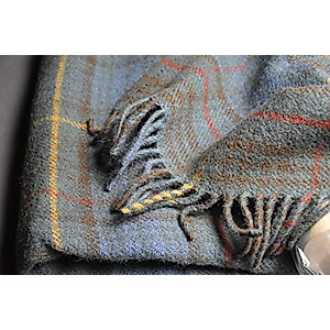 Prince of Scots Highland Tartan Tweed 100% Pure New Wool Fluffy Throw ~ Antique Hunting Stewart ~