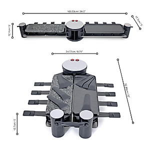 Swissmar KF-77073 Swivel 8-Person Raclette Party Grill with Granite Stone and Cast Aluminum Non Stick Grill Plate, Black