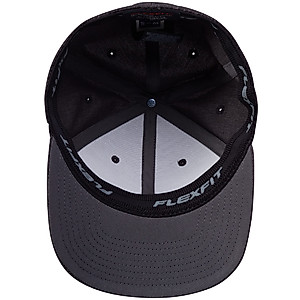 Hurley Men's Caps - Flexfit Curve Bill Baseball Cap - Summer Hats for Men (S-XL), Size Large-X-Large, Grey Black