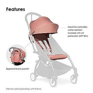 BABYZEN YOYO 6+ Color Pack, Ginger - Textiles Only: Seat Cushion, Matching Canopy & Zippered Back Pocket - Requires YOYO2 Frame (Sold Separately)