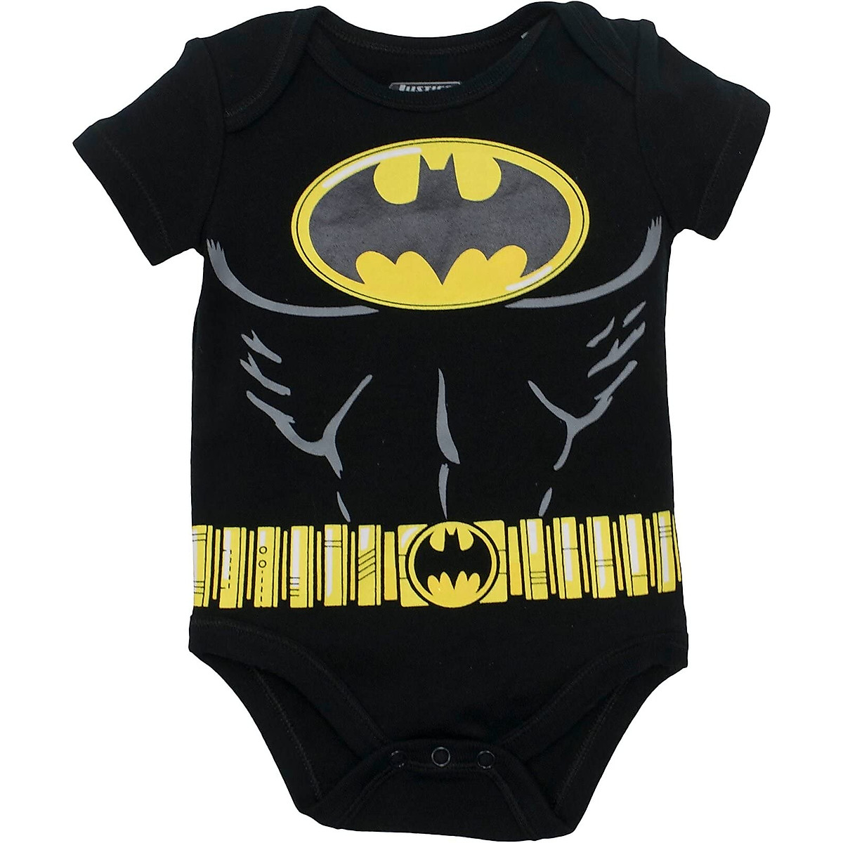 Warner Bros. Justice League Baby Boys' 5 Pack Superhero Bodysuits - Batman, Superman, The Flash, Aquaman and Green Lantern (6-9M)