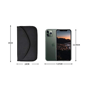 Faraday Bag for Phone, Signal Blocking Bag,GPS RFID Shield Cage Pouch Wallet Phone Case for Cell Phone Privacy Protection and Car Key FOB, Anti-Tracking Anti-Spying 2 pack