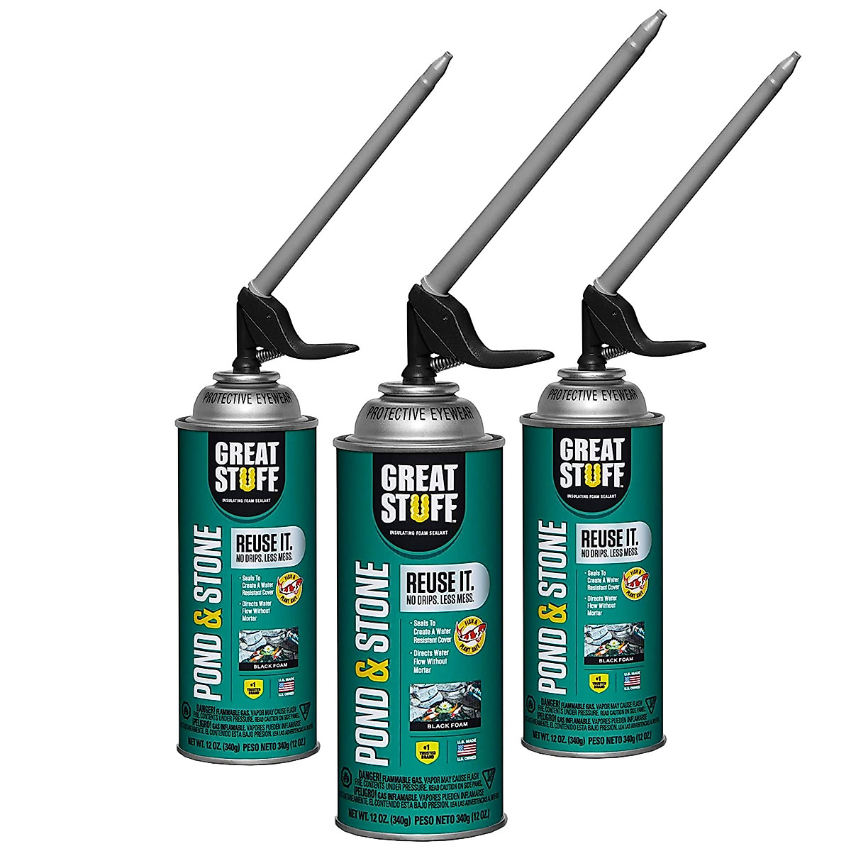 Great Stuff Insulation/Expanding Foam Pond & Stone Gap Filler - 3 Pack