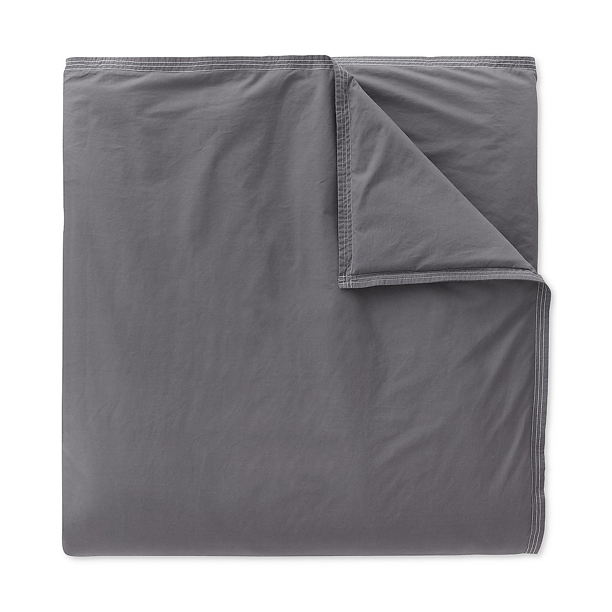 Lacoste Washed Solid Duvet Set, Castle Rock, King