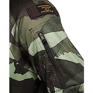 Nike Therma-FIT Men's Allover Camo Fitness Hoodie (as1, alpha, m, regular, regular, Velvet Brown/Coconut Milk)