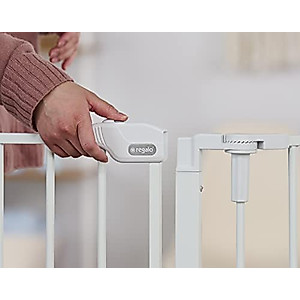 Regalo 76 Inch Super Wide Configurable Baby Gate, 3-Panel, Includes Wall Mounts and Hardware