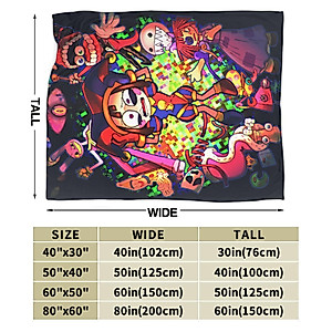 Anime Cartoon Amazing Digital Circus Blanket Bedding Super Soft Flannel Throw Blankets Birthday Gifts for Kids Teens Adults 50"X40"