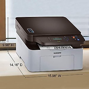 Samsung Xpress M2070W Wireless Monochrome Laser Printer with Scan/Copy, Simple NFC + WiFi Connectivity and Built-in Ethernet (SS298H)