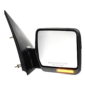 Kool Vue Left & Right Power Heated Door Mirrors Compatible With Ford F-150 2004-2006 With Signal Light Textured Pair Crew Cab & Extended Cab, New Body