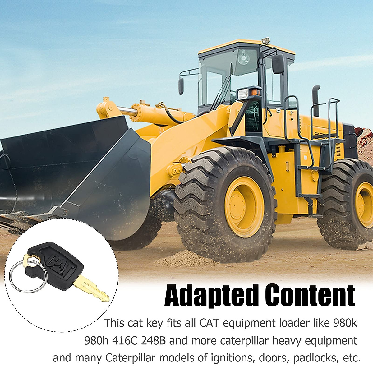 Tecreddy Cat Keys for Caterpillar Heavy Equipment Part #5P8500, 6-Pack