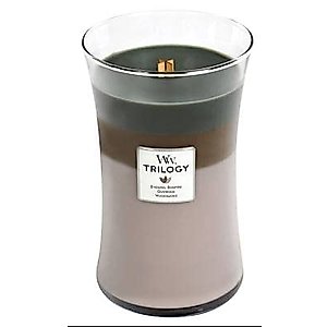 Yankee Candle Cozy Cabin Trilogy - Evening Bonfire/Oudwood / Wood Smoke Large Hourglass Candle