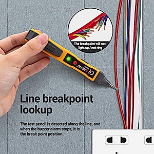 YIFEIJIAO,AC Voltage Detector Pen Non-Contact Inductive AC/DC Voltage Tester w Sound Light