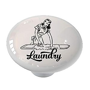 Gotham Decor Mid Century Retro Ironing Laundry Room Drawer/Cabinet Knob