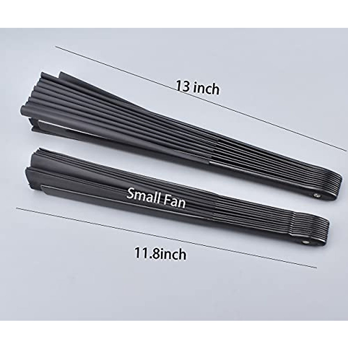 HONSHEN Folding Fan Chinese Hand Fan Performance Fan Nylon-Cloth Fan 13 inch (Black)