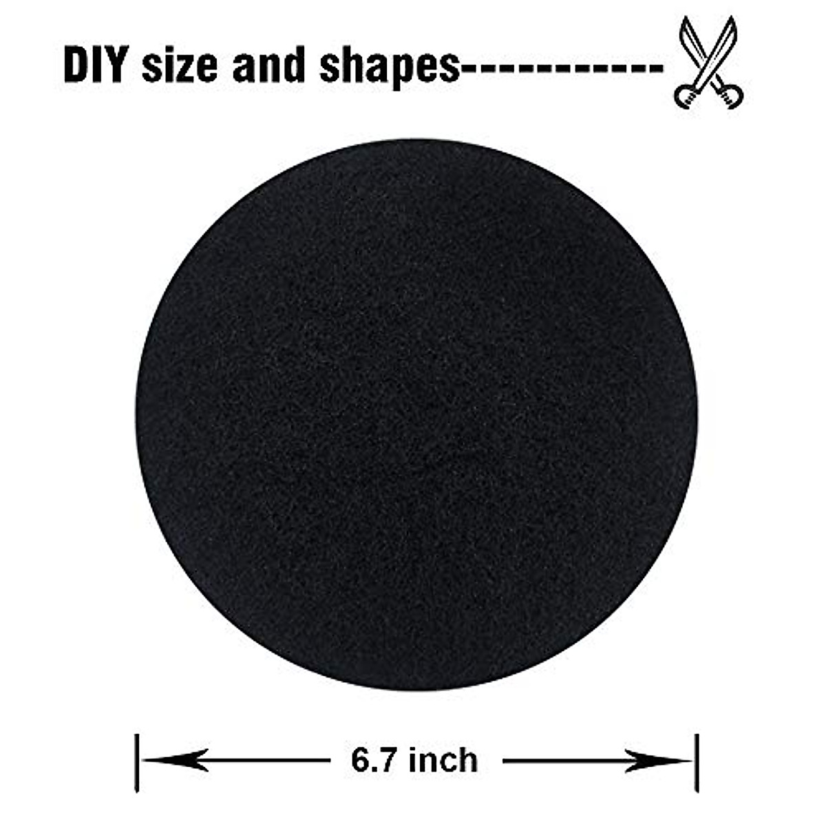 6 Pack Charcoal Filters for Kitchen Compost Bins - Thickening Compost Bin Filters Activated Carbon Filters for Kitchen Compost Bin Filters Replacement, 0.4" Thickness