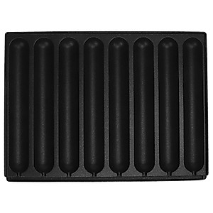 Asixxsix Cast Iron Sausage Pan, Nonstick 8 Grids Sausage Grilling Pan Smokeless BBQ Grilling Pan Hot Dog Pan for Stove Top Pre Seasoned Square Grill Pan for Turkey Sausages, Hot