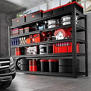 Storage Shelves, Garage Shelving Heavy Duty 3300 LBS Capacity, 60"L x 24"W x 78"H Adjustable Metal Shelving Organizer Wire Rack, 5 Tier Utility Shelf Unit for Pantry Closet Warehouse Organization