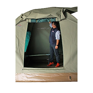 Alpha Kilo 4000 Canvas 6 Person Bow Tent, Camping Tent and Outfitter Tent with Waterproof and fire Retardant Ripstop Canvas.