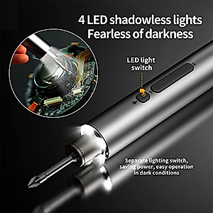 Workglory Mini Electric Screwdriver Set, 37-Piece Power Rechargeable Screwdriver Tool Kit with 32 Magnetic Driver Bits, S2 Steel, Repair Tool Kit for Precision Electronics I 0.5-1.5N.m