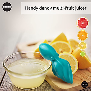 OCTO Lemon Juicer Hand by OTOTO - Easy to Hold Lemon Squeezer Manual for Lemon, Lime, Oranges - BPA Free, Dishwasher Safe Citrus Juicer Hand Press Manual - Fun Kitchen Gadgets & Tools