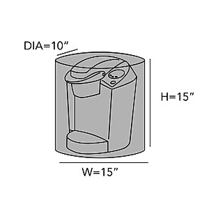 Covermates Keepsakes – Coffee Maker Cover – Dust Protection - Stain Resistant - Washable – Appliance Cover, Black