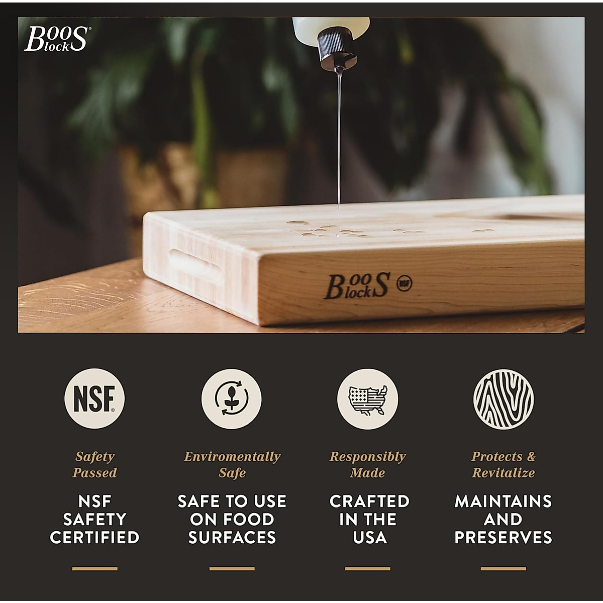 John Boos MYSB Mystery Butcher Block Oil, 16 Ounce Bottle