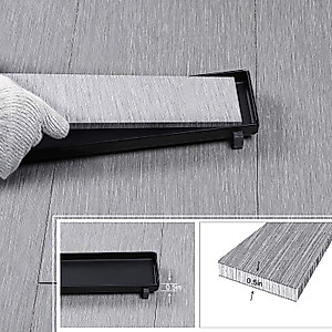 EXF Linear Shower Drain 18 Inch Matte Black with Reversible Flat & Tile Insert Cover, Stainless Steel Rectangle Shower Floor Drain with Hair Catcher, Adjustable Feet