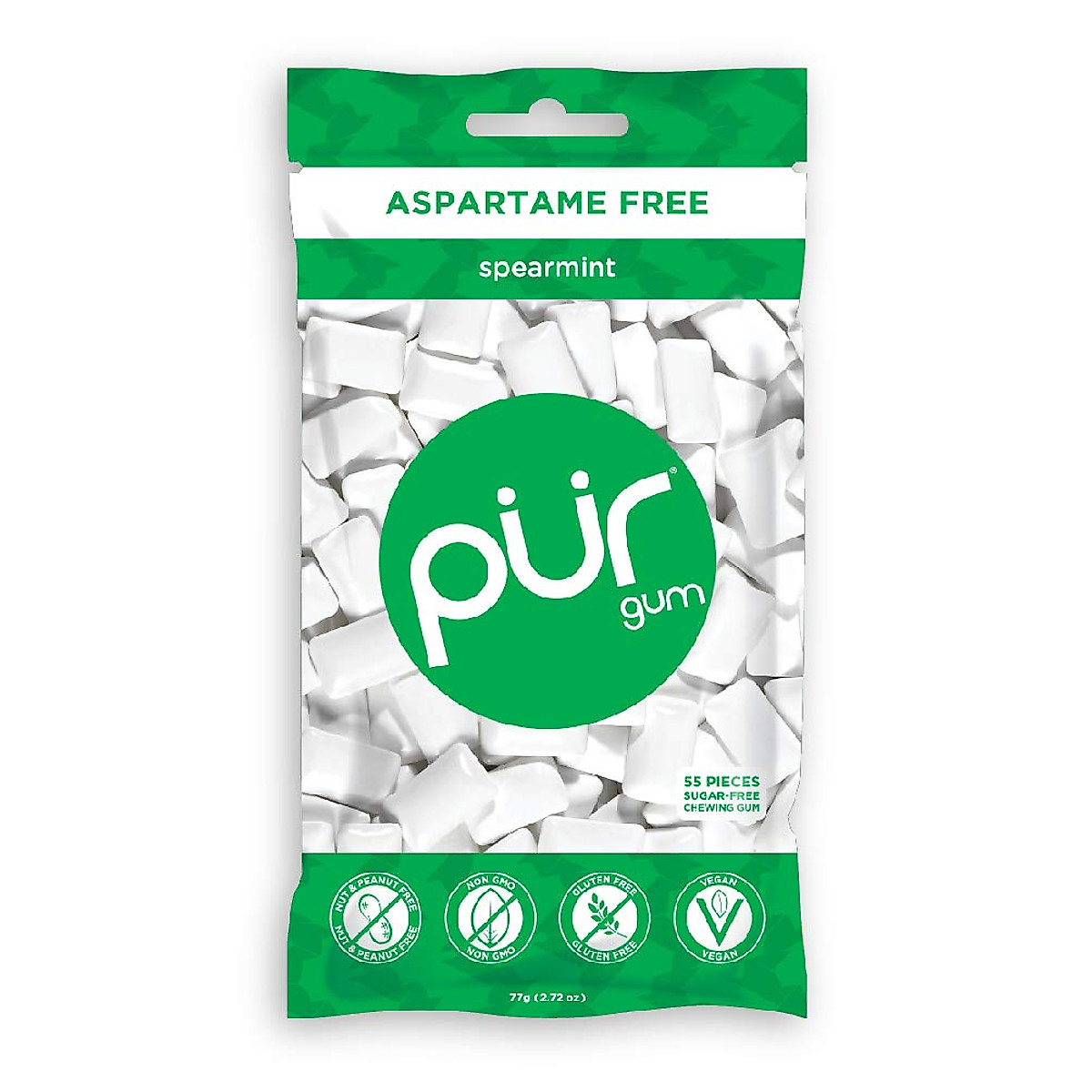Pur Gum Variety Pack - Peppermint, Pomegranate Mint, Spearmint and Wintergreen - 55 Pieces each