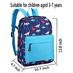 Kids Backpack for Girls Boys Cute Lightweight Preschool School Backpacks Bookbags (Blue dinosaur)