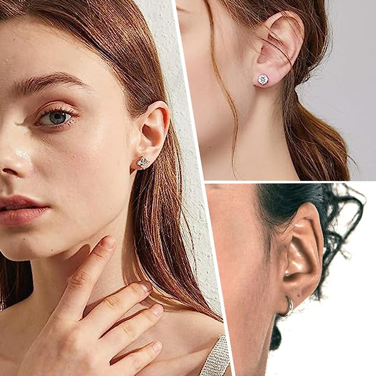 8 Pairs Earring Sets for Multiple Piercing Stainless Steel Hoop and Stud Earrings Hypoallergenic Small Hoop Earing for Men Women