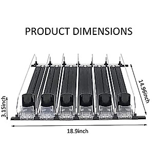 NagTour Drink Organizer for Fridge - Soda Dispenser Display with Smooth and Fast Pusher Glide - Holds up to 30 Cans (6, 38CM)