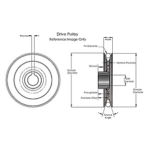 Phoenix Mfg. V-Groove Drive Pulley, 2'' Diameter, 5/8" Bore, Die Cast