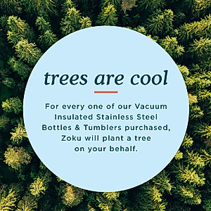 Zoku 12oz Powder Coated Tumbler, Black | Premium Stainless Steel and Vacuum Insulated | Special Rotating Lid Designed for Sipping and Straw Use