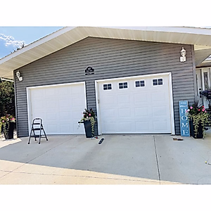 16 Panels 6" x 4" Magnetic Garage Door Windows Faux Windows Hardware Kit Garage Door Decorative Hardware for Metal Garage Door Garden Barn Door-Black