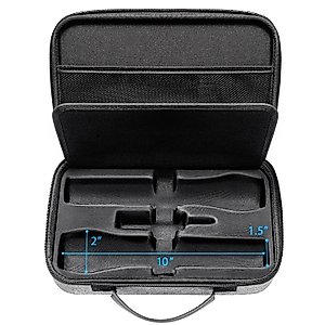 Bietrun Wireless Microphone Portable Storage Case, for Bietrun WXM02 WXM04 WXM19 WXM21, Dual Mic Bag with EVA Hard Shell Exterior, Case Only, for Travel Outing Handheld