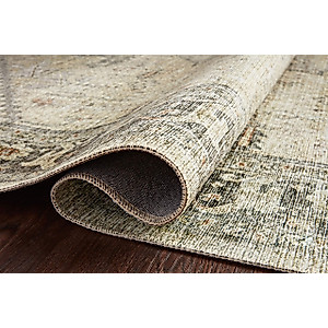 Loloi II Skye Collection SKY-13 Natural/Sand 2'-6" x 7'-6", 13" Thick, Runner Rug, Soft, Durable, Vintage Inspired, Distressed, Low Pile, Non-Shedding, Easy Clean, Printed, Living Room Rug