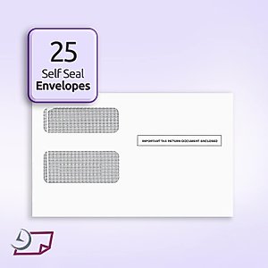 NextDayLabels 1099 MISC Forms for 2023, 4-Part Tax Forms, Vendor Kit of 25 Laser Forms and 25 Self-Seal Envelopes, Forms Designed for QuickBooks and Other Accounting Software