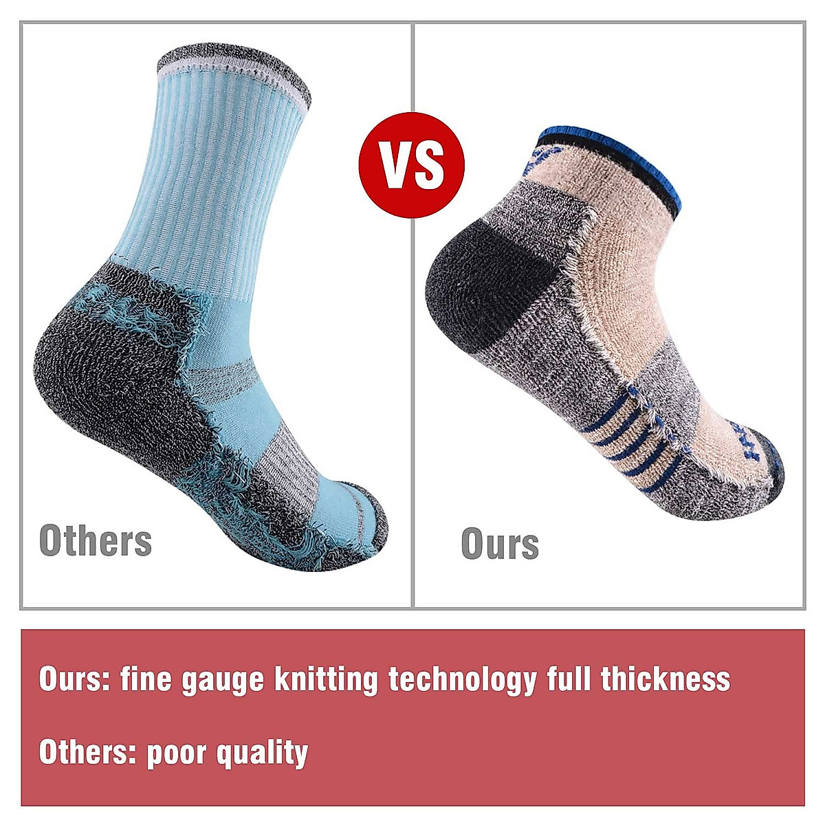 FEIDEER Men's Hiking Walking Socks, 5 pack Outdoor Recreation Wicking Cushioned Quarter Low Cut Ankle Socks for Men (5MSS20205-XL)