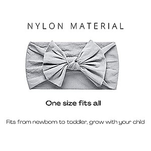 Prohouse 16PCS Baby Nylon Headbands Hairbands Hair Bow Elastics for Baby Girls Newborn Infant Toddlers Kids