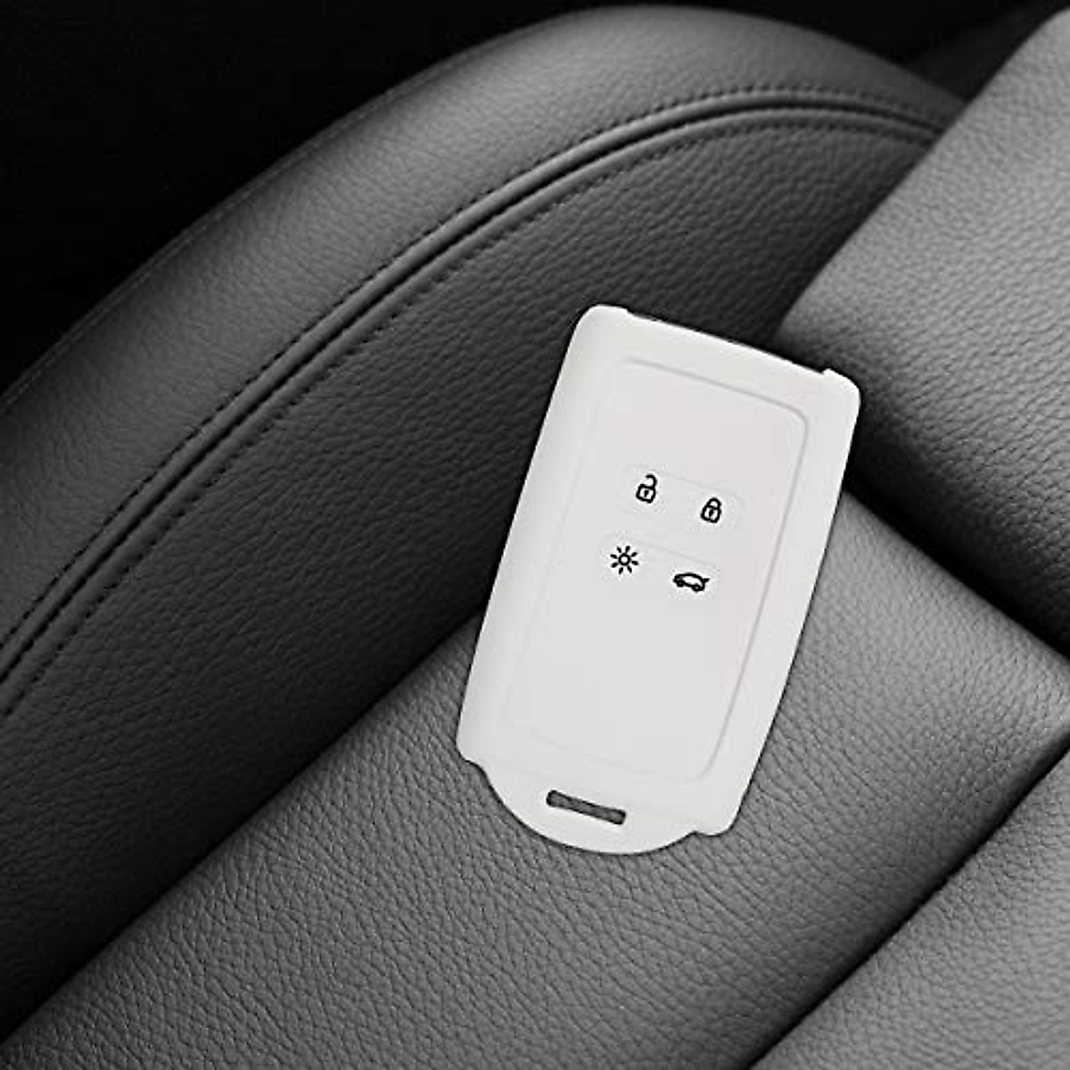 kwmobile Key Cover Compatible with Renault - White