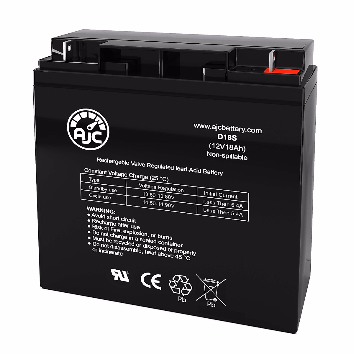 AJC Battery Compatible with Power Patrol SLA1115 12V 18Ah Sealed Lead Acid Battery