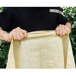 NIANXINN Beige Sun Shade Sail Canopy Awning,90% UV Block Insulation Breathable Rectangle Shade Cloth Net,Commercial and Residential Sunblock Mesh,for Patio Garden Outdoor Facility (1x4m(3 * 13ft))