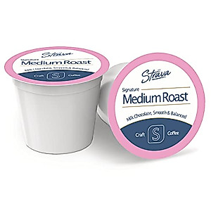 Sträva Signature Low Acid Coffees K Cups: Café Quality with Vibrant Flavor and Aroma. Fresh Roasted, Small-Batch, Specialty-Grade, 100% Arabica Coffee, High Antioxidant, Non-GMO, Gentle on the Belly, Single-Serve K Cup (Medium Roast Colombian)