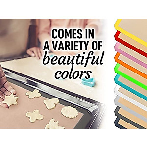 Zulay Kitchen (2 Pack) Silicone Baking Mat Sheet Set - Reusable Baking Mat Nonstick - Half Sheet Baking Mat For Oven - 16.5" x 11.6" (Dark Gray)