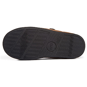 Lucky Brand Boys Memory Foam Microsuede Sherpa Clog Slippers, Fuzzy Non Slip Indoor Outdoor House Shoes, Kids Bedroom Clogs, Tan, Size 11-12