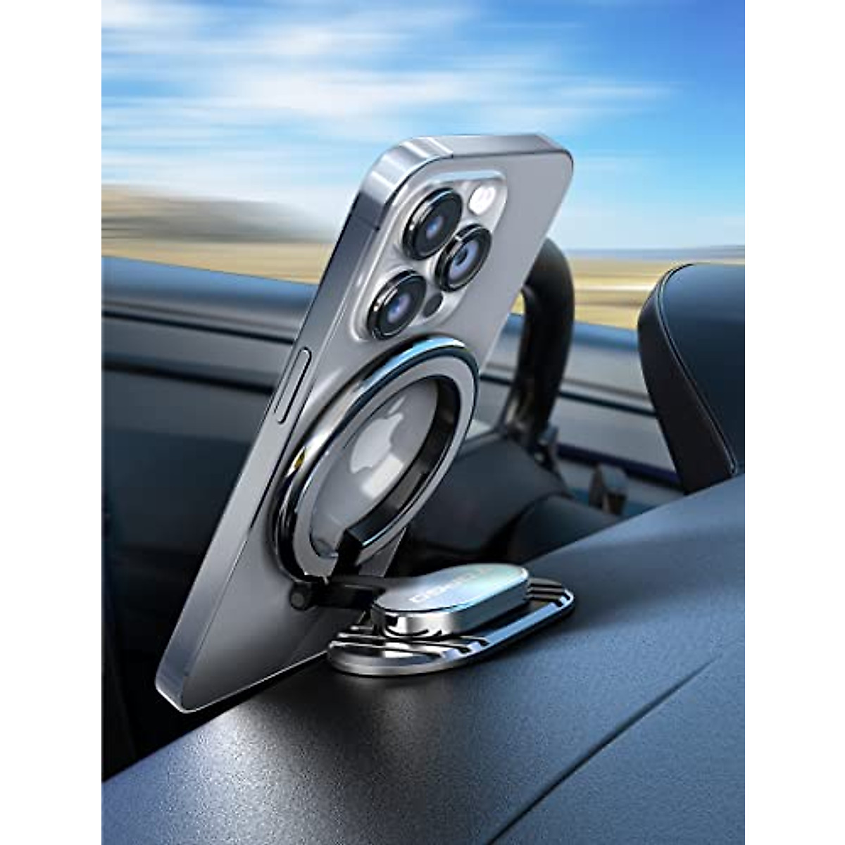 TOPGO Compatible for MagSafe Car Mount Magnetic Phone Mount for Car for Tesla Strong Magnet Hands Free Fit for iPhone 14 Samsung More Smart Phones