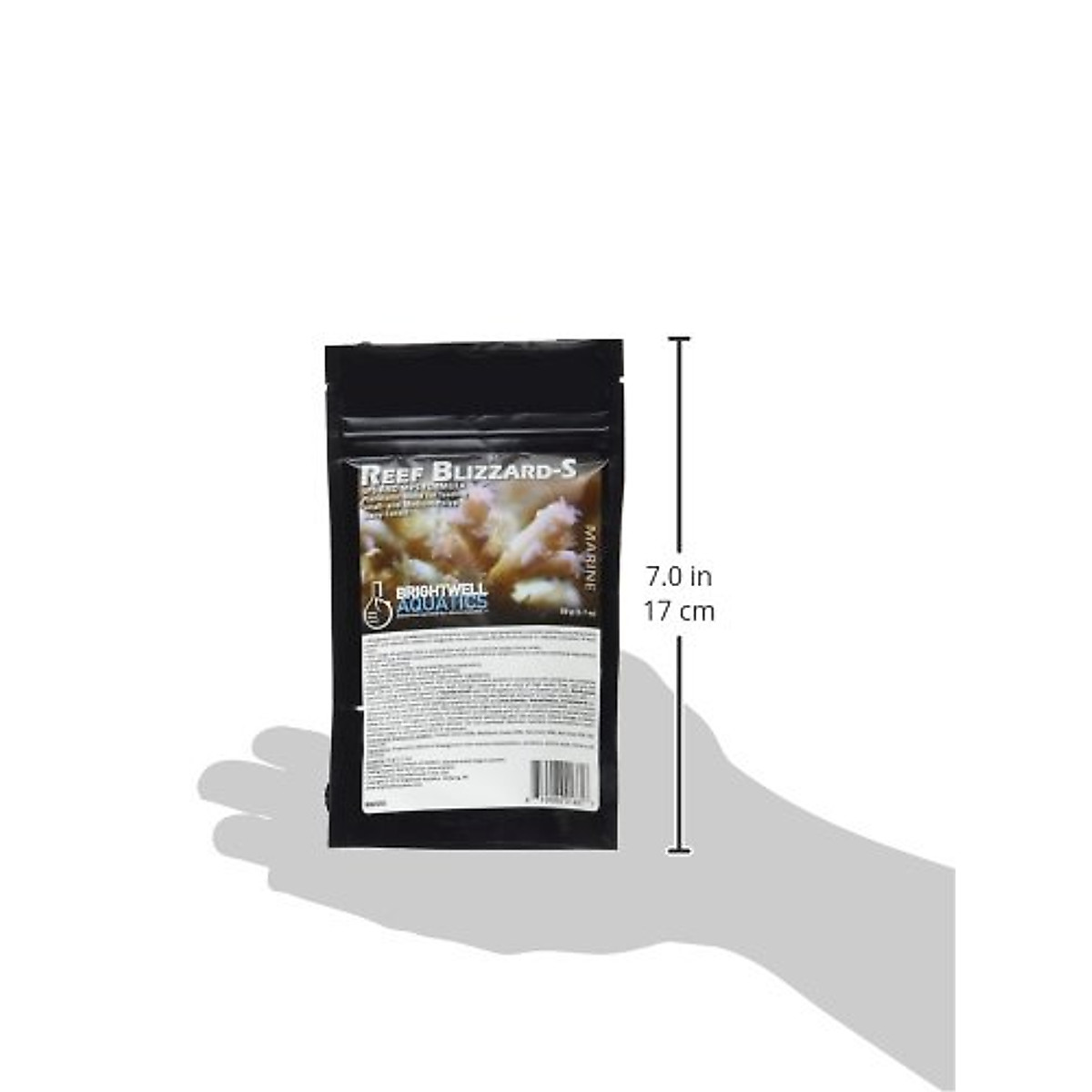 Brightwell Aquatics Reef Blizzard-S - Powdered Planktonic Blend for Feed Small and Medium-Polyp Stony Corals (RBZS50), 50g