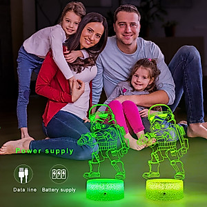 3D Illusion Star Lamp, Yoda Baby Night Light for Kids, 3 Pattern LED Wars Night Lamp for Room Decor Bedside Lamp as Christmas Gifts for Boys Girls Men