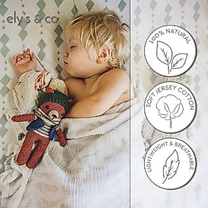 Ely's & Co. Pack N Play Fitted Playard Sheets - Breathable 100% Jersey Knit Cotton - Unisex Mini Crib Mattress Cover - Grey Sage Diamond - 2 Pack Set